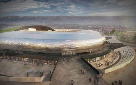 Il 'diamante' della nuova facciata dello Stadio Friuli