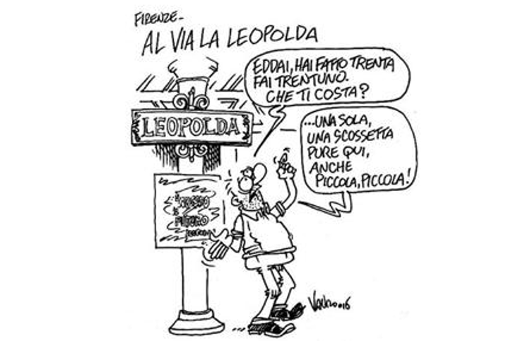 "Ti prego, una scossetta alla Leopolda", bufera sulla vignetta di Vauro