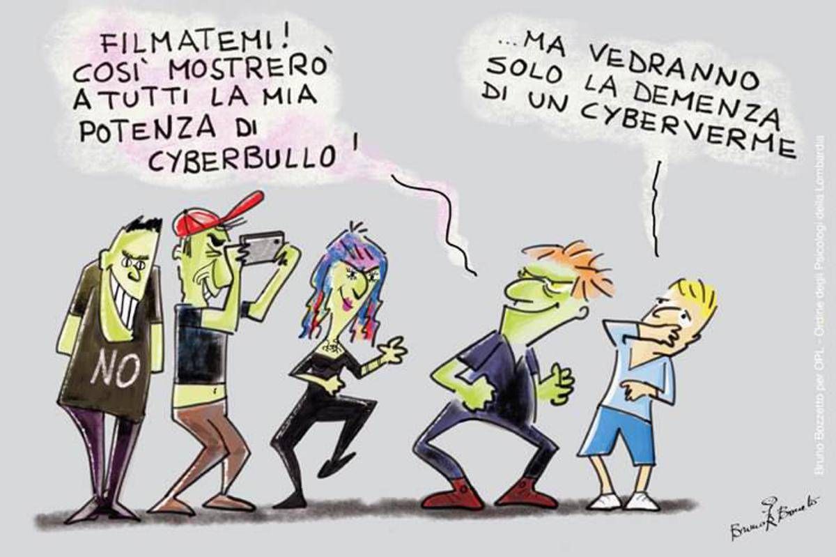 Cyberbullismo, la vignetta di Bruno Bozzetto per l'Ordine Psicologi ... Cyberbullismo, la vignetta di Bruno Bozzetto per l'Ordine Psicologi ...